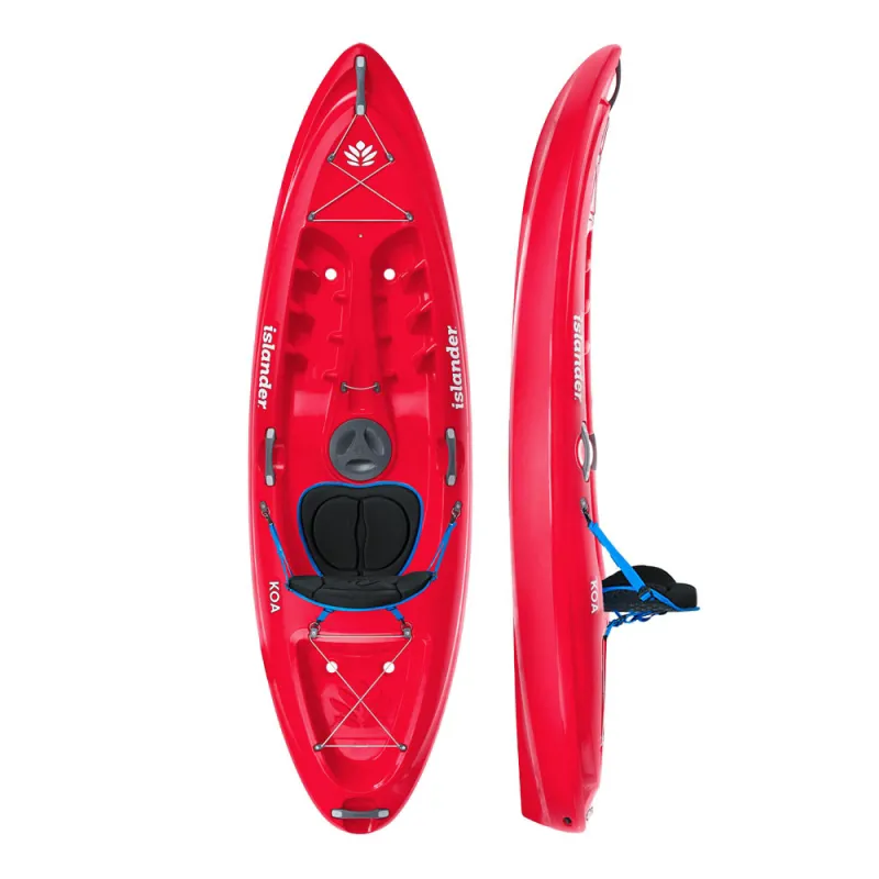 Islander - Koa Sport Sit On Top Lightweight Kayak in Red Coral